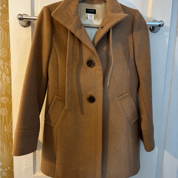 J. Crew | Jackets & Coats | J Crew Womens Camel Pea Coat | Poshmark